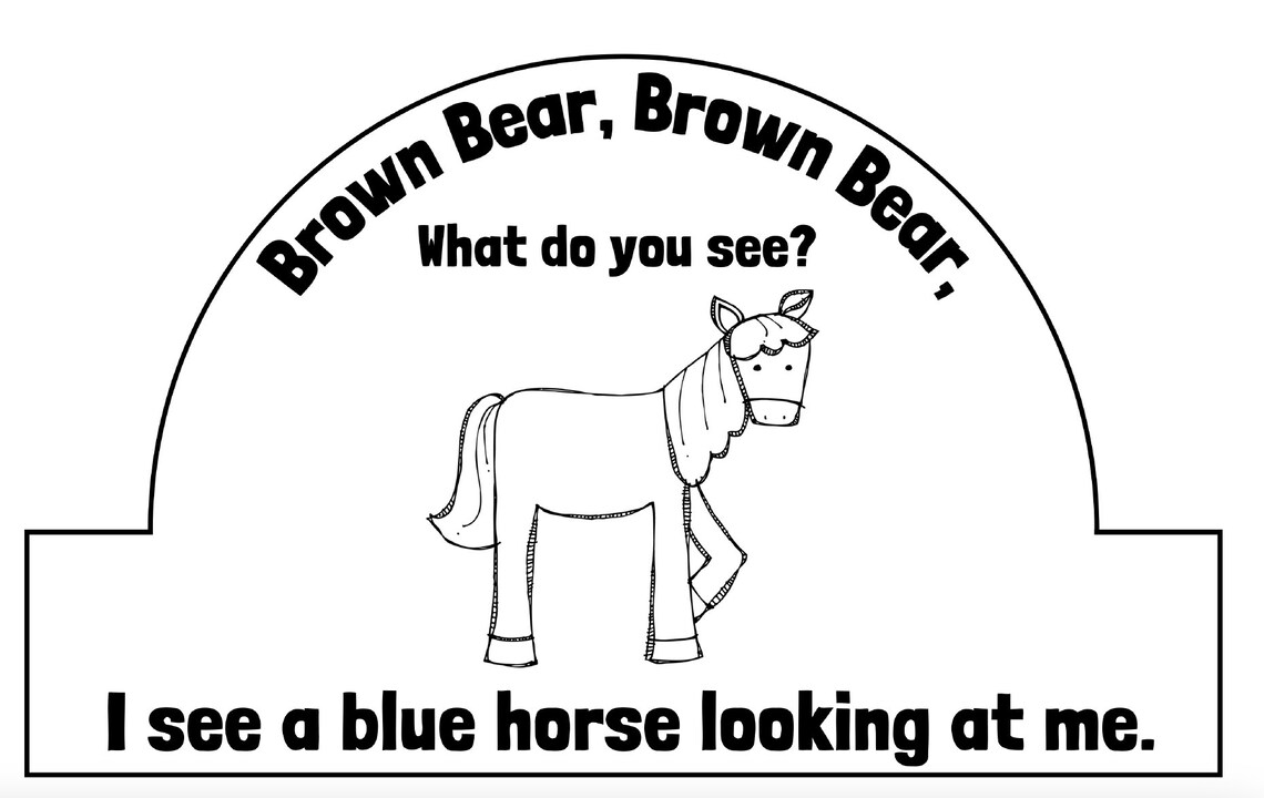 Brown Bear Hat Crowns | Book Companion Craft | Color + B&W | Prek ...