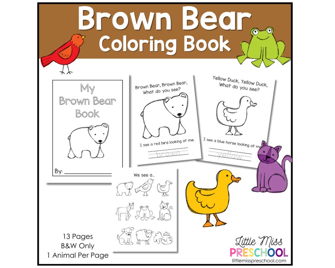 Brown Bear Color Word Book - Etsy