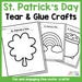 St. Patrick's Day Tear and Glue Crafts (preschool, Pre-k, & Kinder) - Etsy