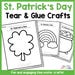 St. Patrick's Day Tear and Glue Crafts (preschool, Pre-k, & Kinder) - Etsy