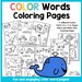Coloring Pages Color Words 11 Colors - Etsy