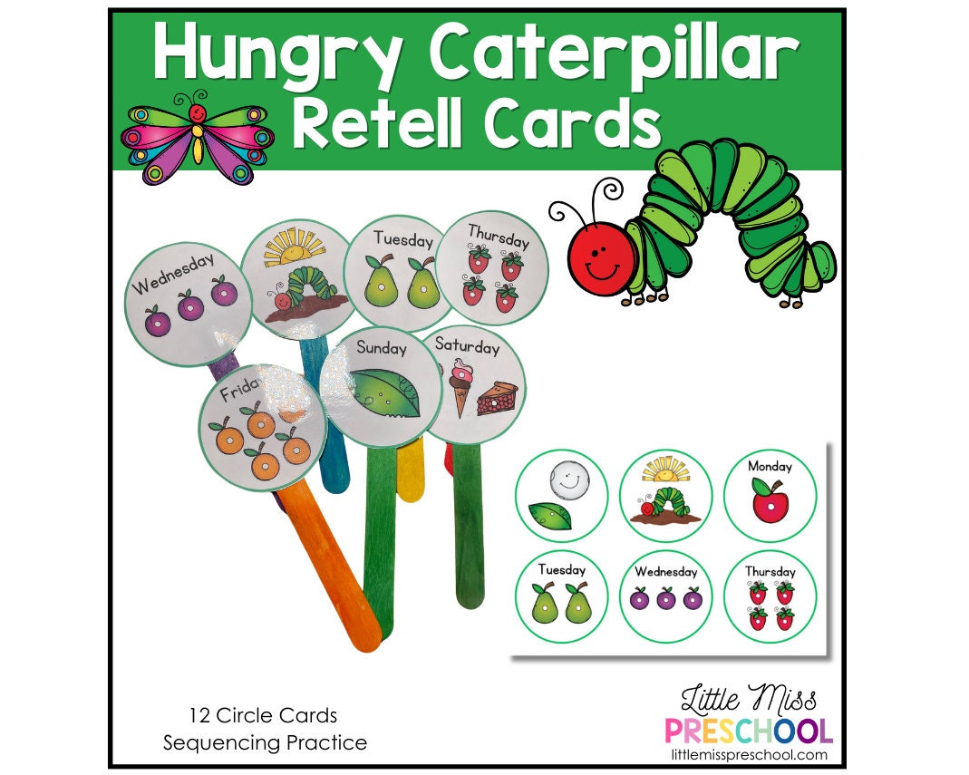 The Very Hungry Caterpillar Retell Cards - Etsy