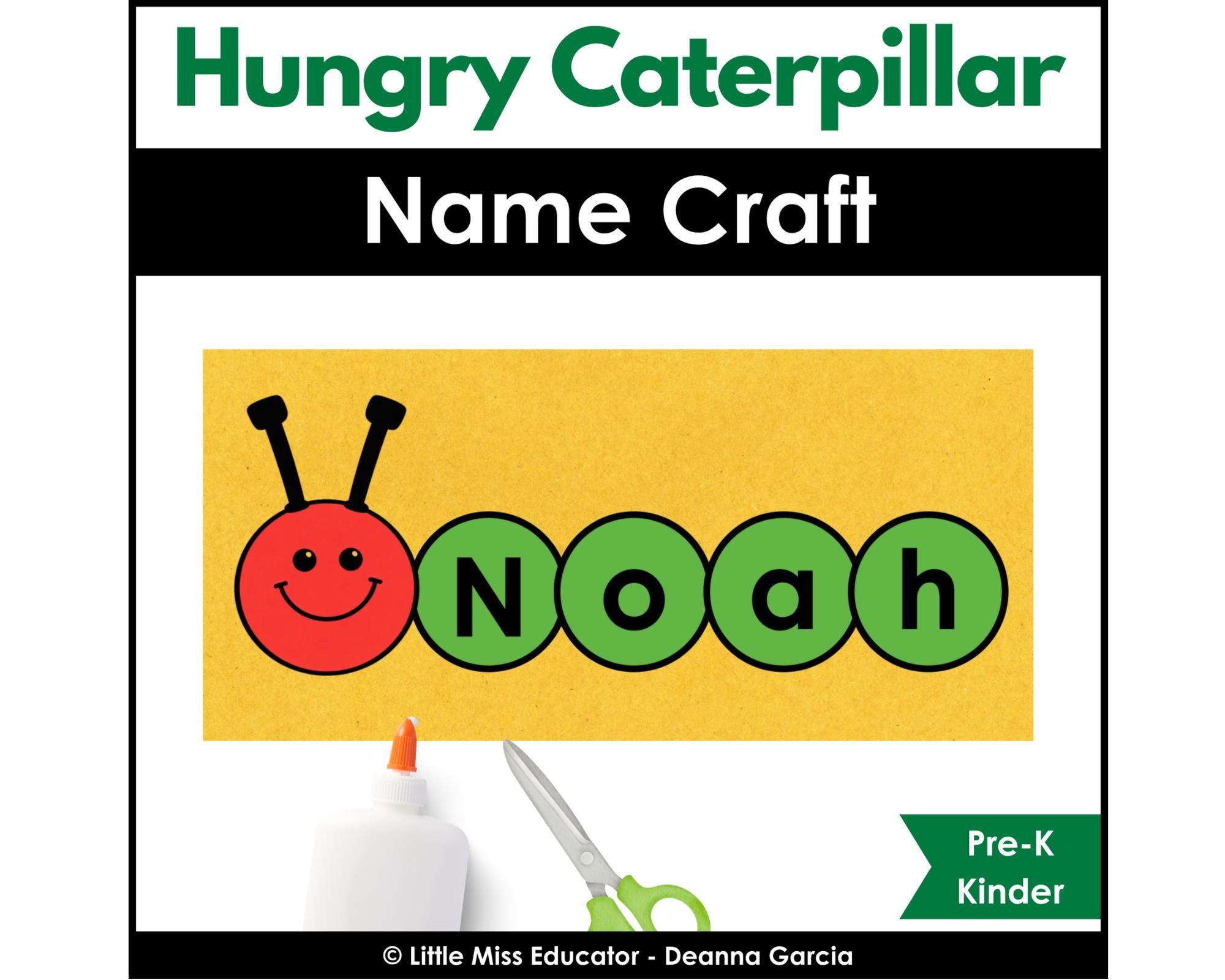 Hungry Caterpillar Name Craft | Preschool, Pre-k, Kinder - Etsy