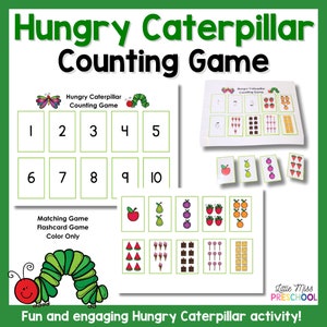 The Very Hungry Caterpillar Counting Game - Etsy