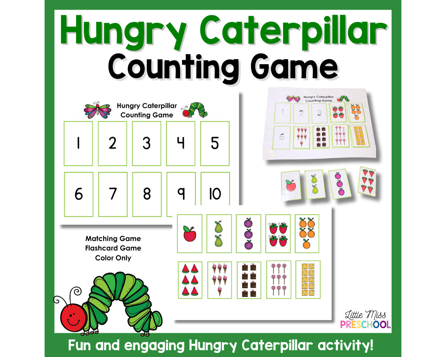 The Very Hungry Caterpillar Counting Game - Etsy