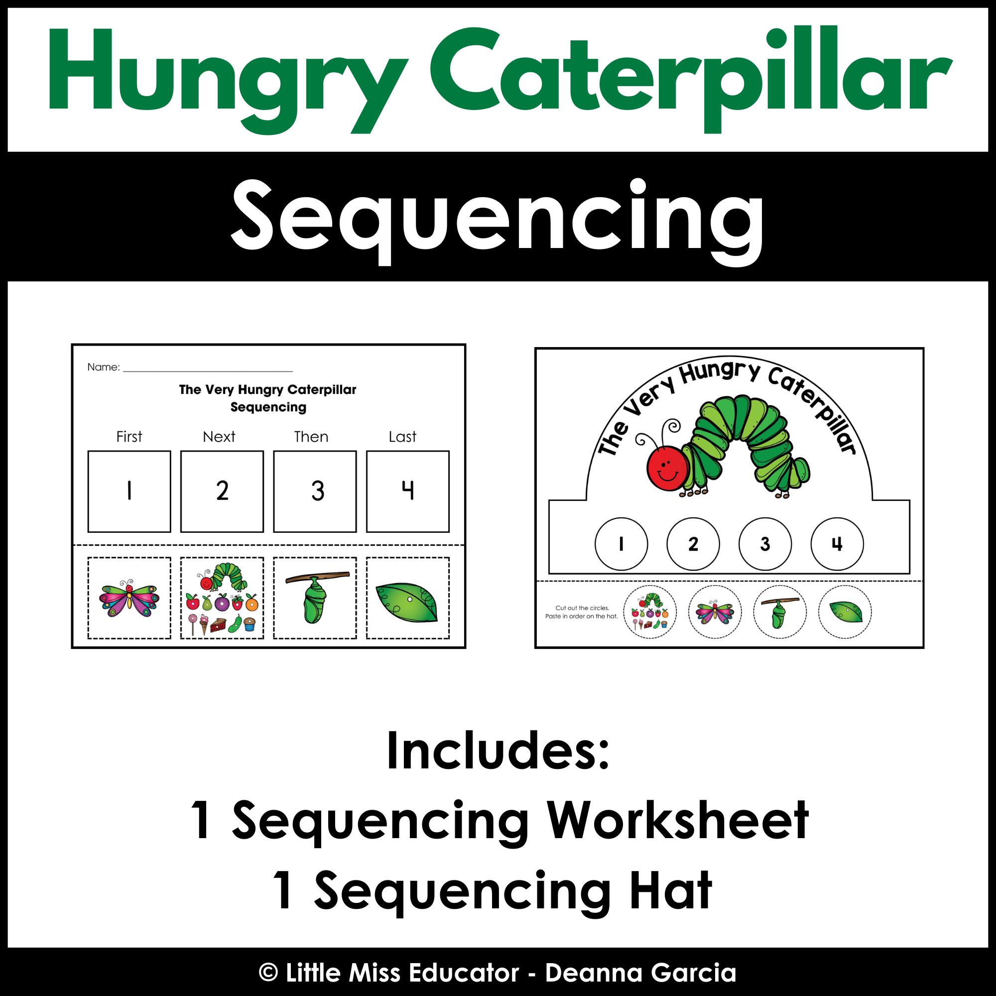 The Hungry Caterpillar Sequencing Activity | Preschool, Pre-k, Kinder ...