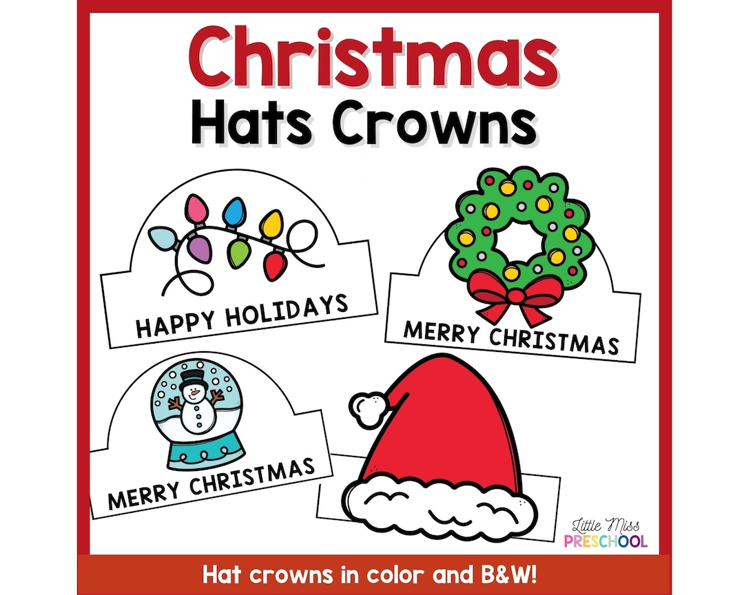 Christmas & Happy Holidays Hat Crowns - Etsy
