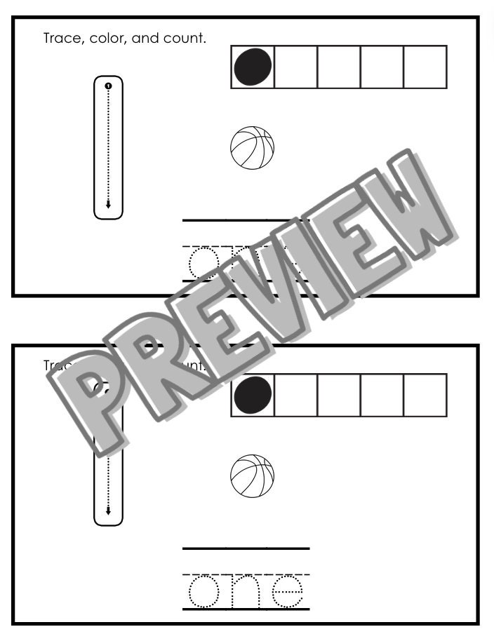 Numbers Book (1-10) - Etsy