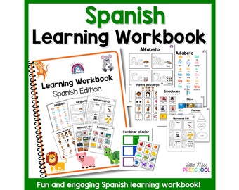 Spanish Learning Workbook, Binder, or Folder - (digital Download Only ...