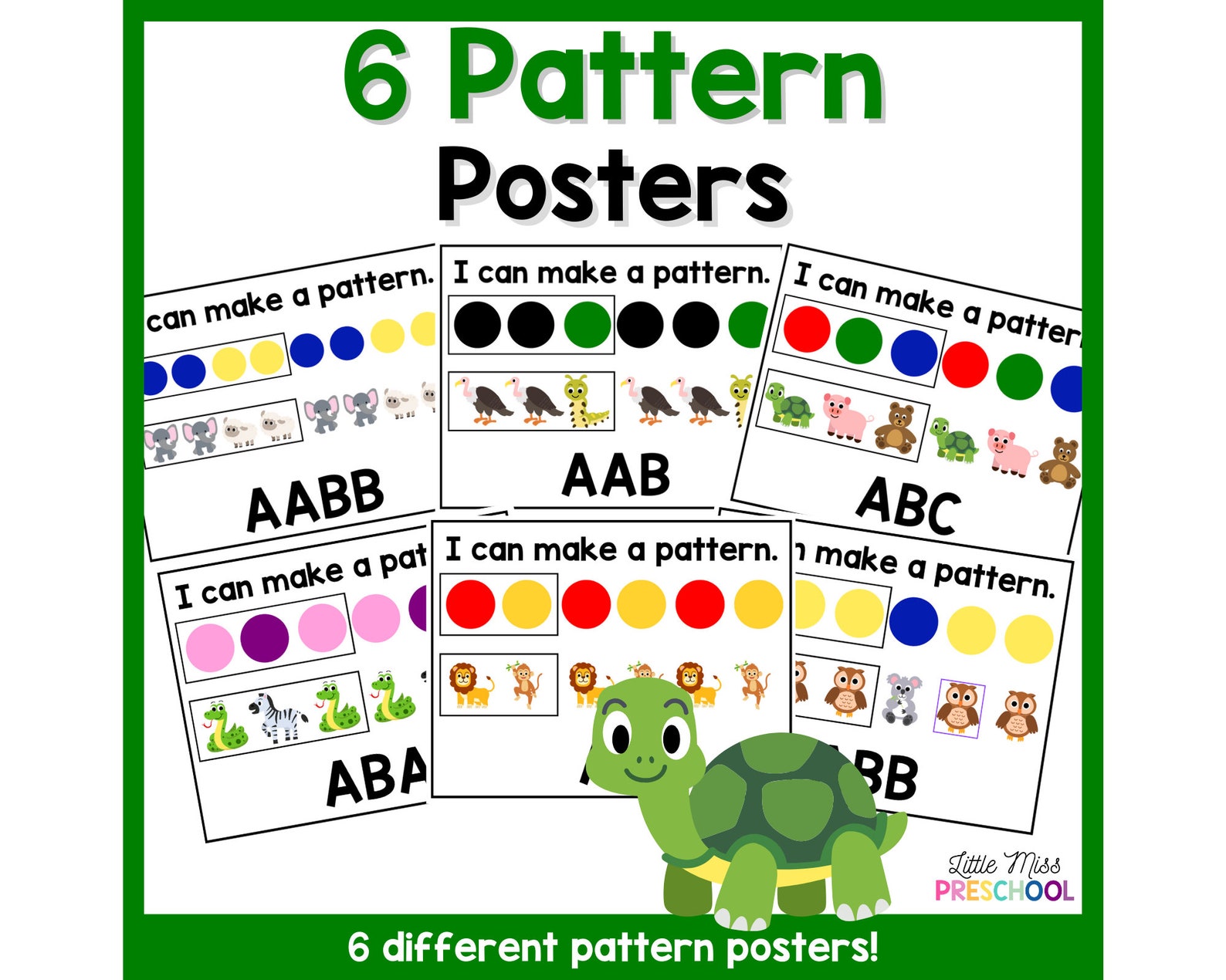 Pattern Posters (preschool, Pre-k, Kindergarten) - Etsy