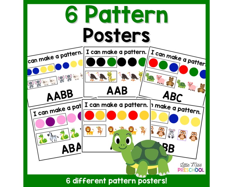 Pattern Posters (preschool, Pre-k, Kindergarten) - Etsy