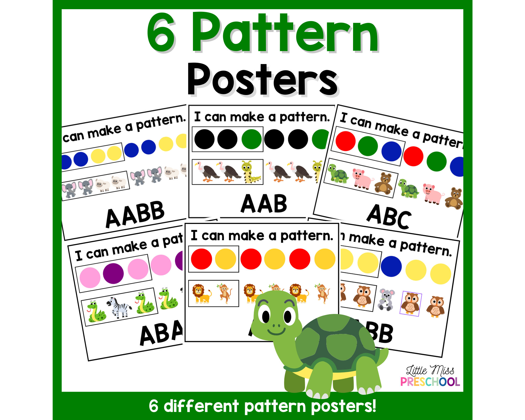 Pattern Posters (preschool, Pre-k, Kindergarten) - Etsy