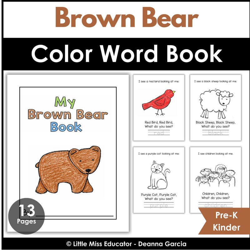 Bear Coloring Book - Etsy