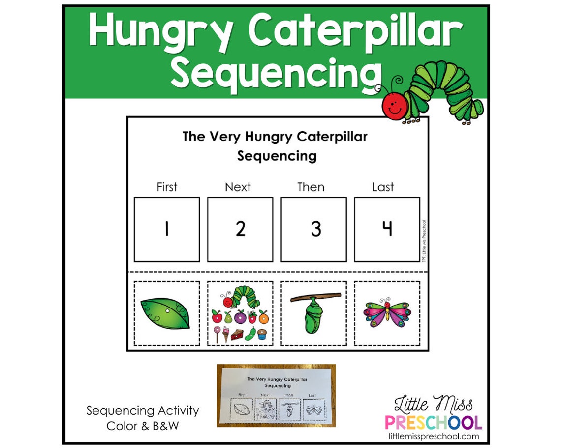 The Very Hungry Caterpillar Sequencing Activity - Etsy