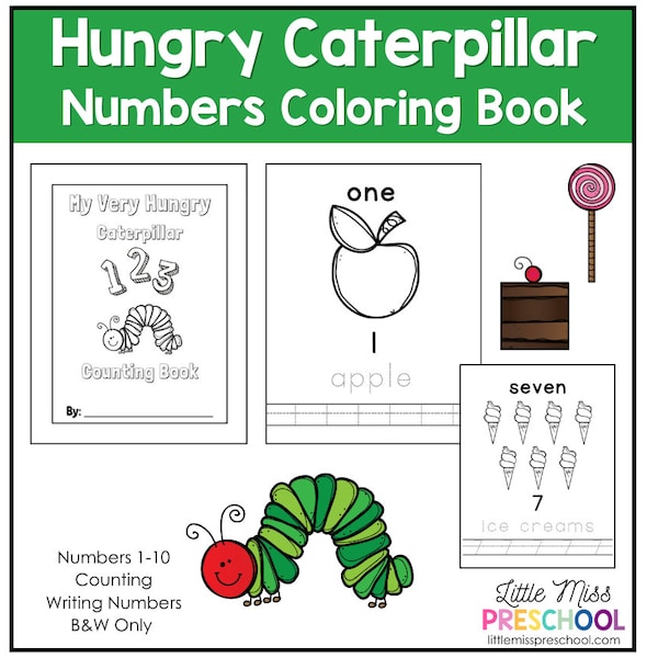The Very Hungry Caterpillar Numbers - Etsy