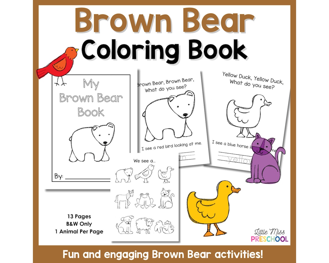 Brown Bear Color Word Book - Etsy