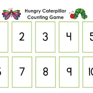 The Very Hungry Caterpillar Counting Game - Etsy