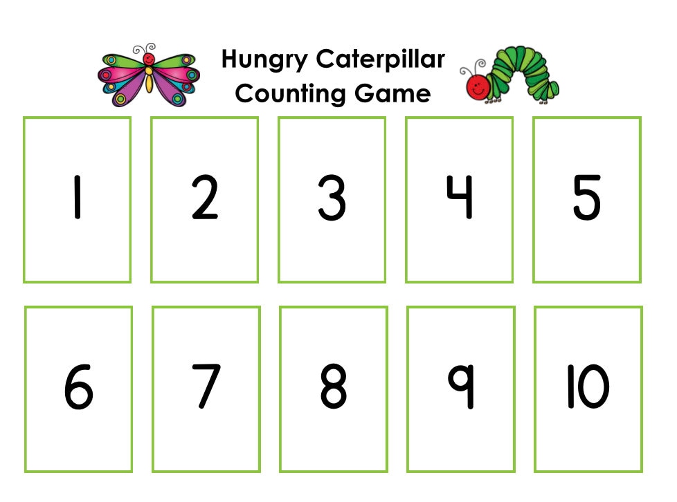 The Very Hungry Caterpillar Counting Game - Etsy
