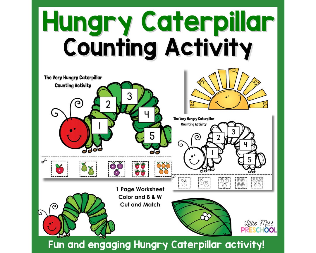 The Very Hungry Caterpillar Counting Activity - Etsy