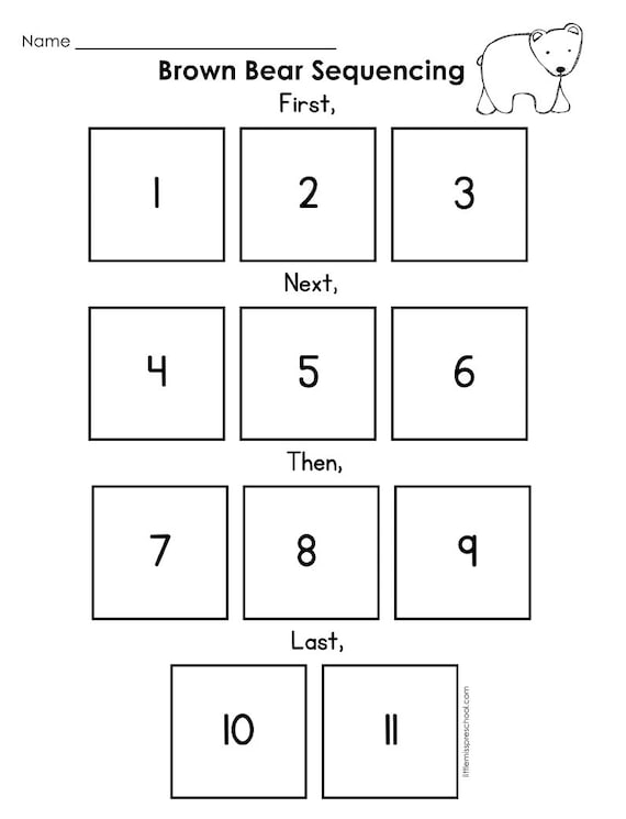 Sequencing Bear Worksheets Counting Busy Bears! | Worksheet