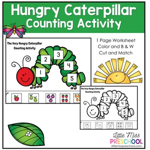 The Very Hungry Caterpillar Counting Activity - Etsy