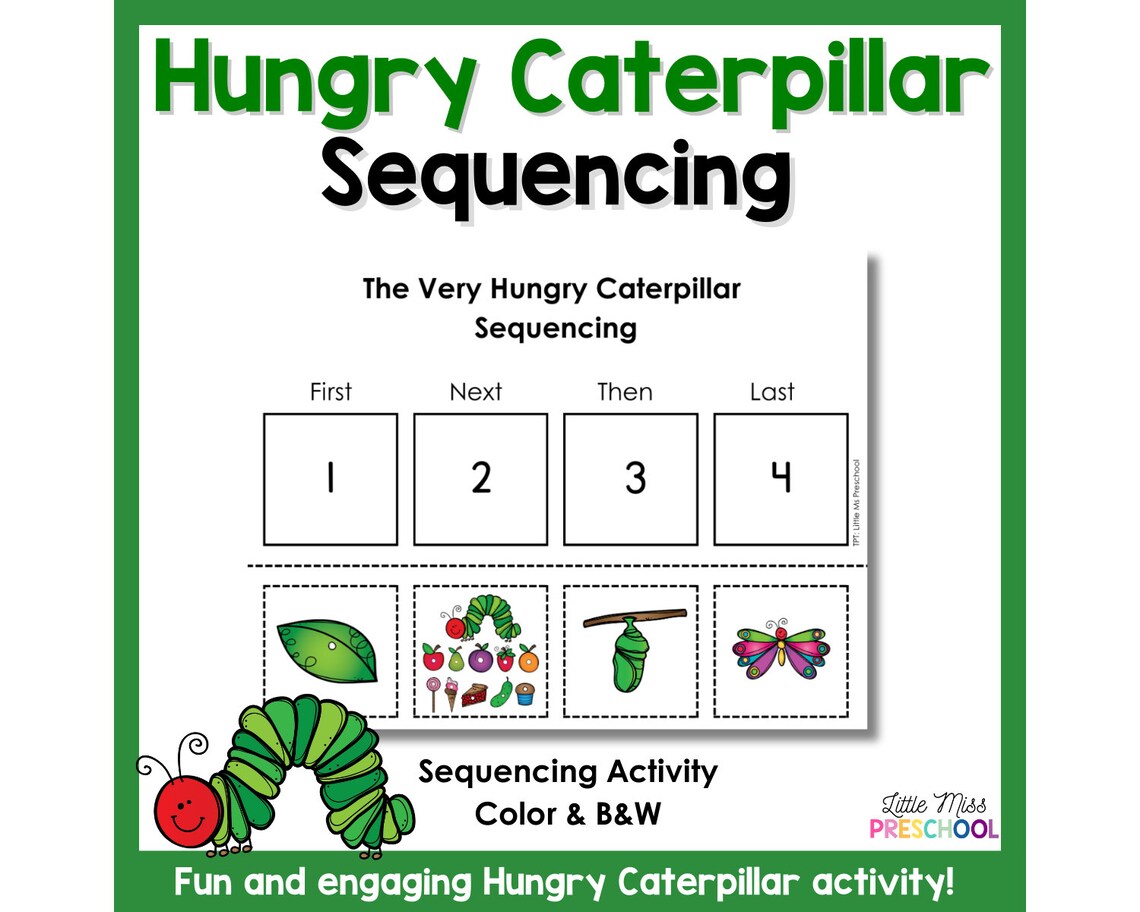 The Very Hungry Caterpillar Sequencing Activity - Etsy