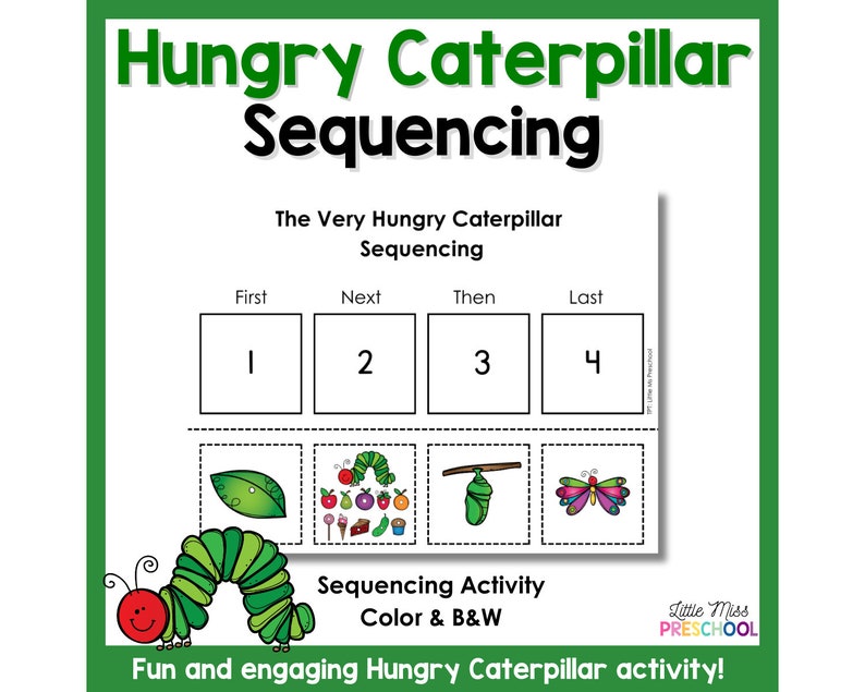 The Very Hungry Caterpillar Sequencing Activity - Etsy