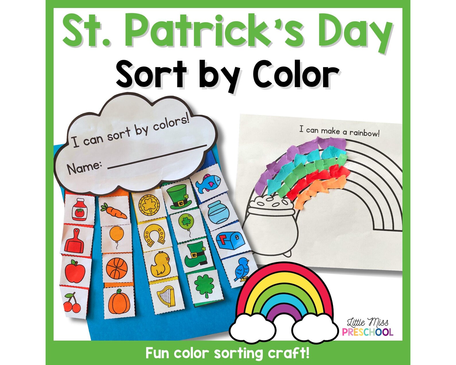 St. Patrick's Day Color Sorting Rainbow - Etsy