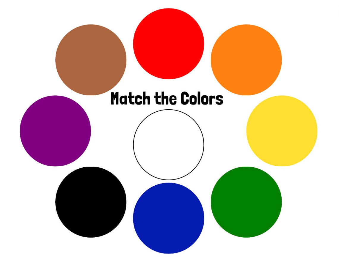 Color Sorting Mats - Brown Bear - Etsy