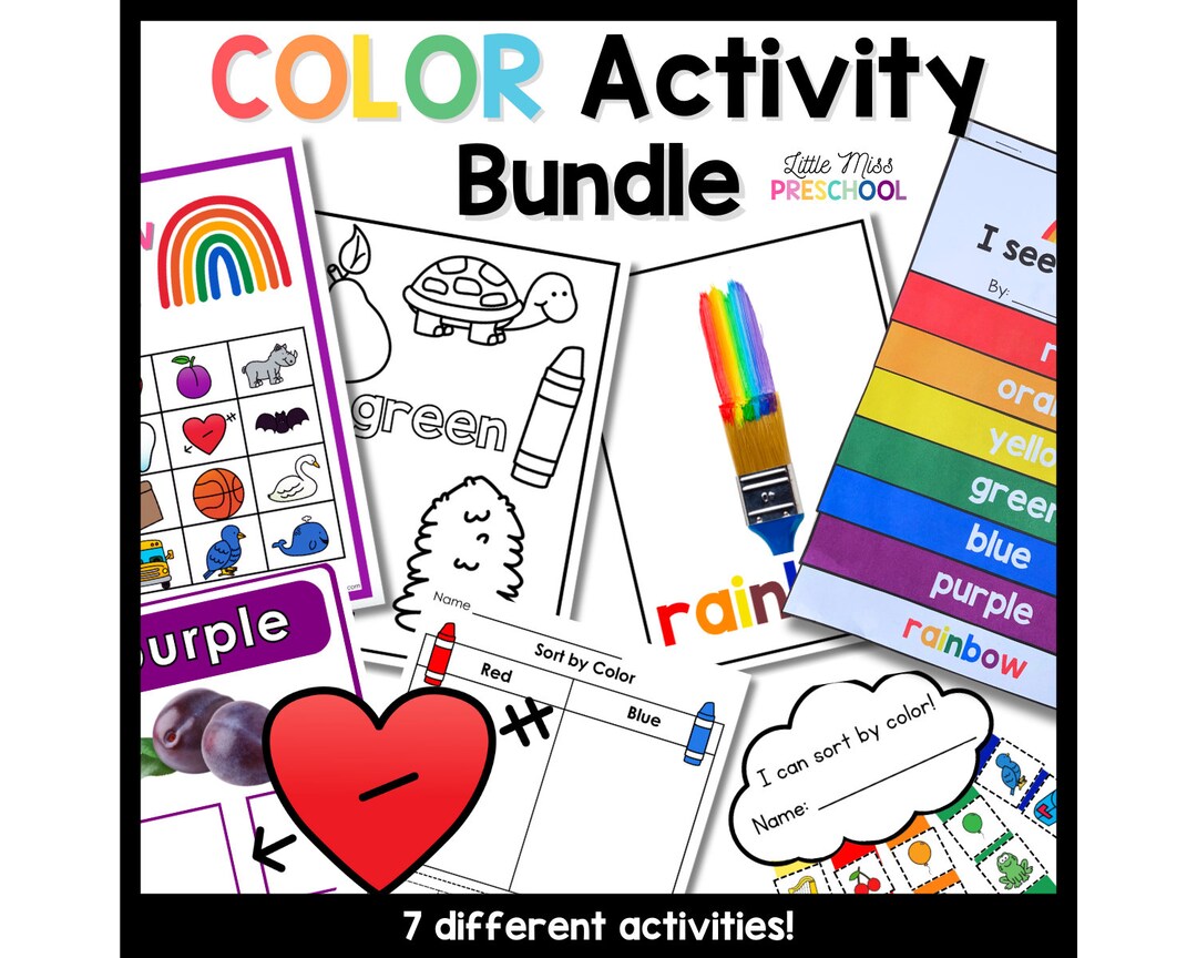 Color Activity and Center BUNDLE - 7 in 1 (preschool, Pre-k, Kinder) - Etsy