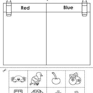 Color Sorting Worksheets (preschool, Kindergarten) - Etsy
