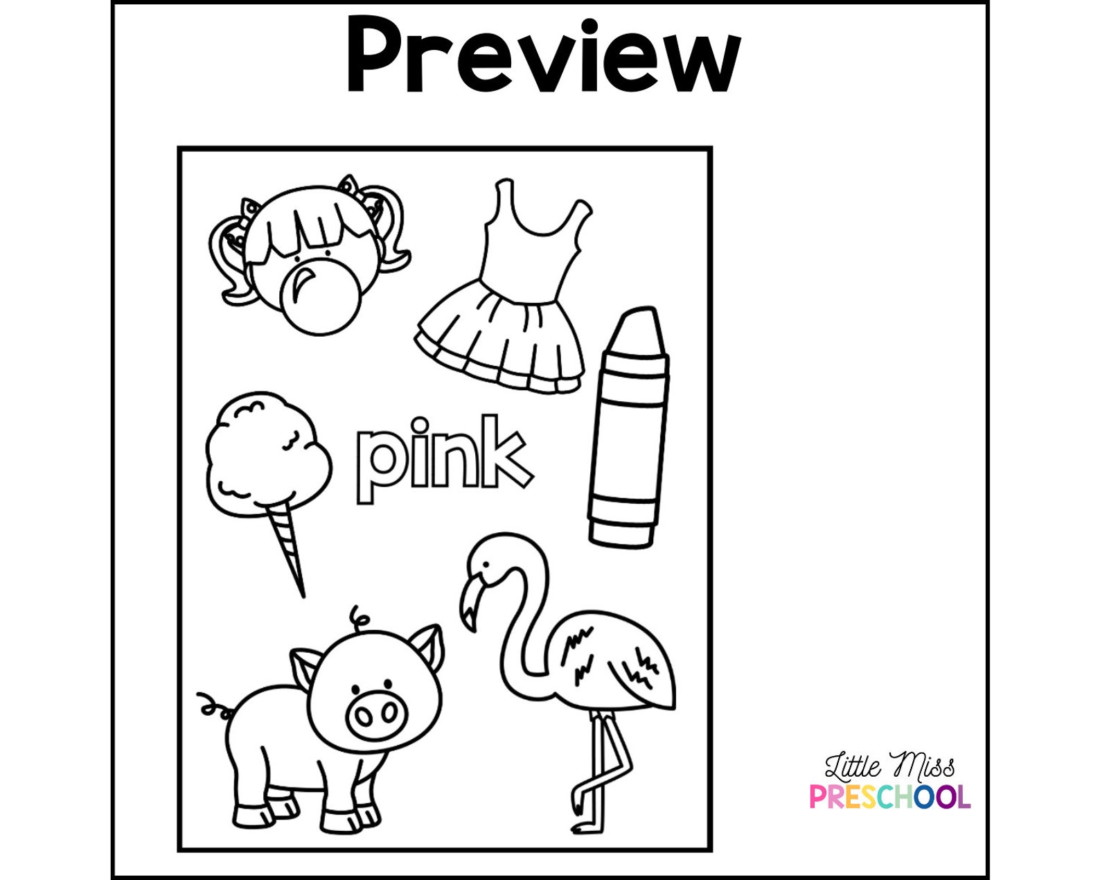 Coloring Pages Color Words - 11 Colors - Etsy