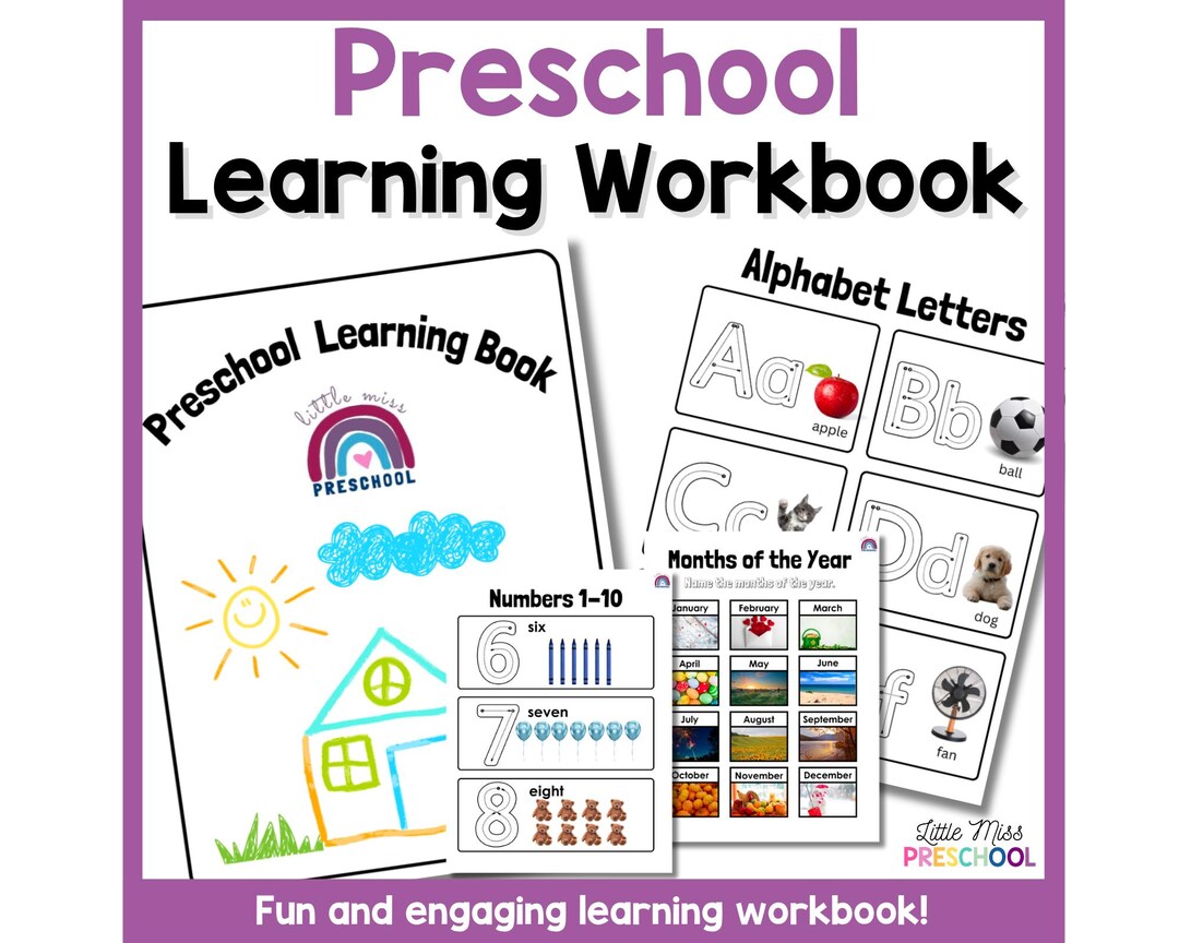 Preschool Learning Book Binder Folder - (digital Download Only) - Etsy