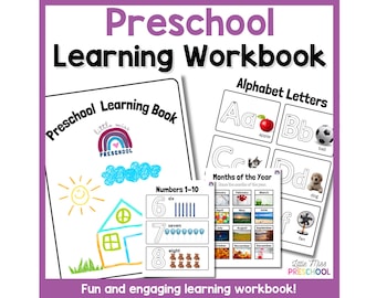 Preschool Learning Book Binder Folder - (digital Download Only) - Etsy
