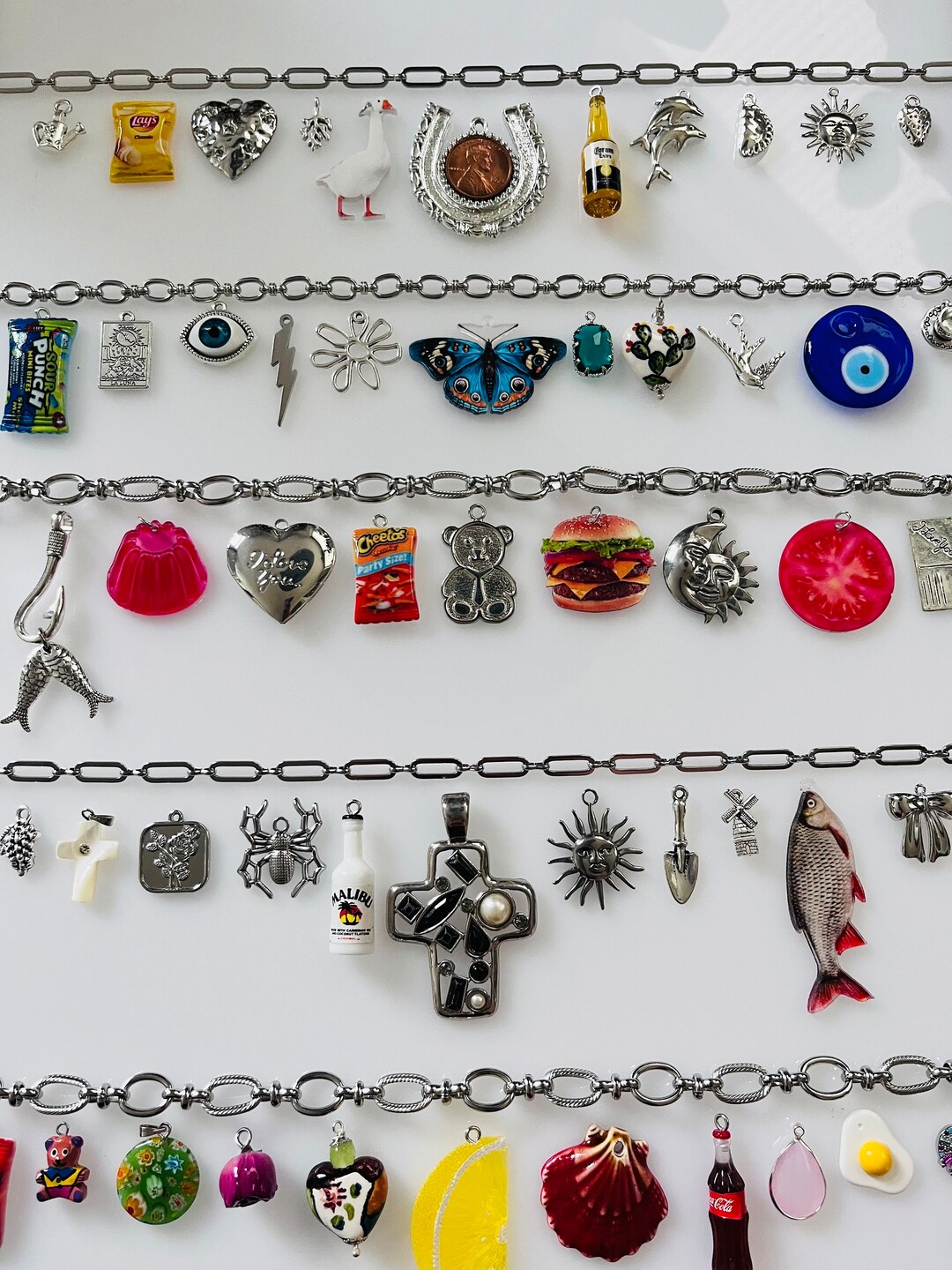 Custom Design Your Own Charm Necklace Silver | Design Your Own Charm ...