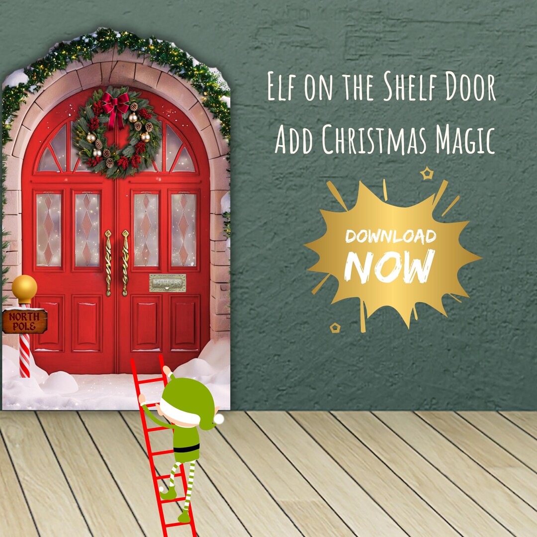 Magical Elf Door Printable | Elf on the Shelf Door Decal | North Pole ...