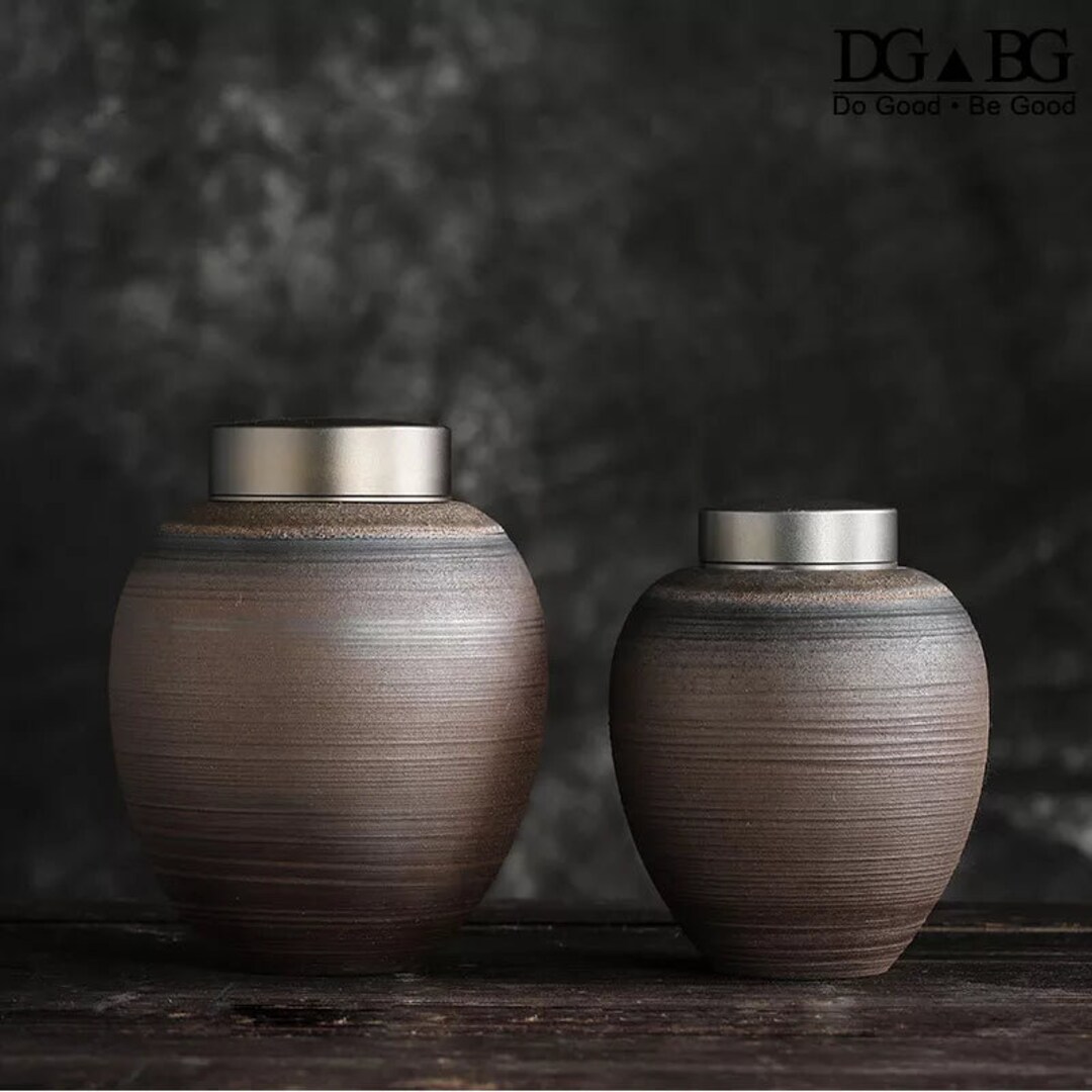 Stoneware Funeral Cremation Urn, 2 Different Styles and Sizes - Etsy