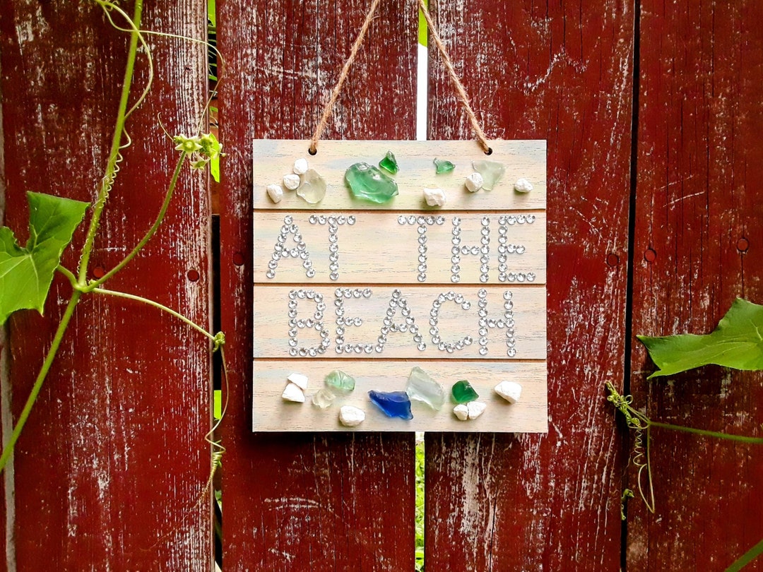 Sparkling at the Beach Wall Sign Natural Style Ocean Design Handmade ...