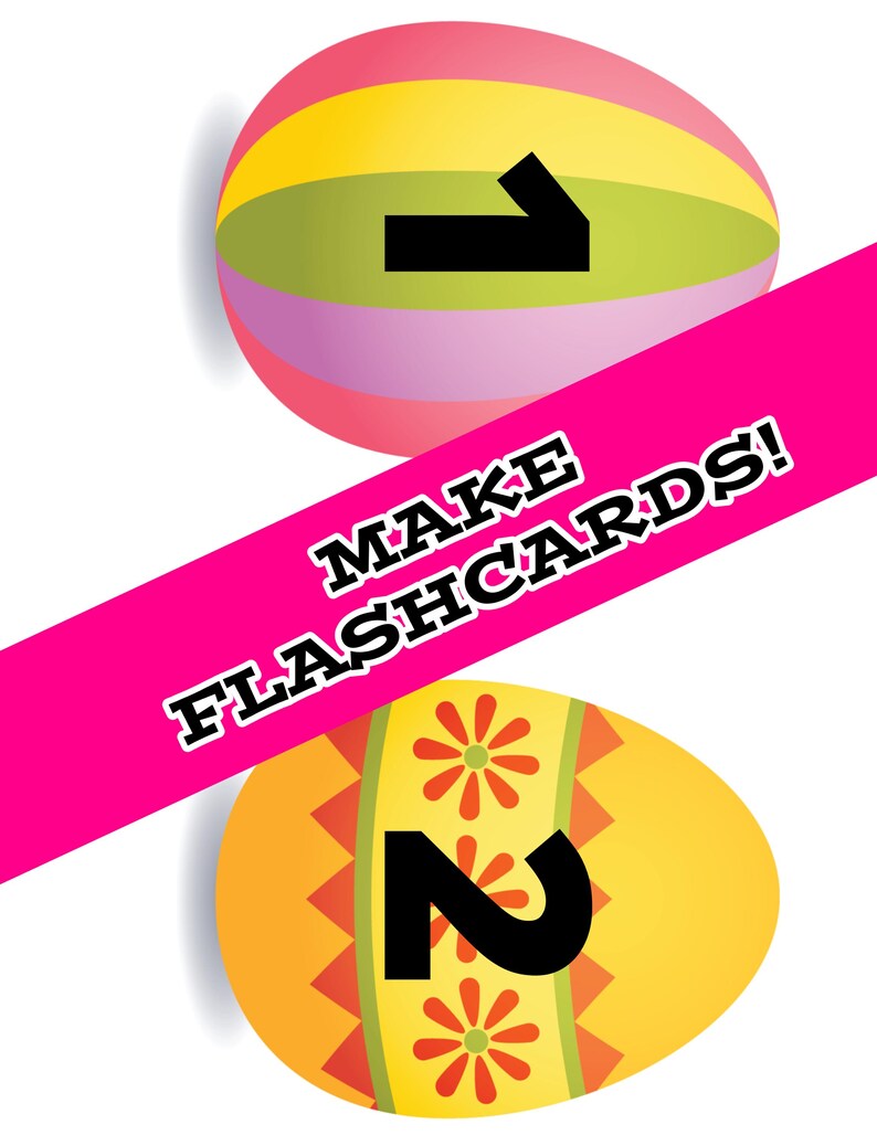 Easter Egg Number Counting Flashcards DIY Replacement Bundle - Etsy UK
