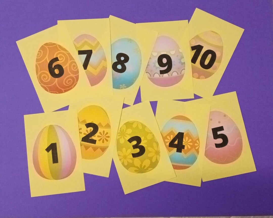 Easter Egg Number Counting Flashcards DIY Replacement Bundle - Etsy UK
