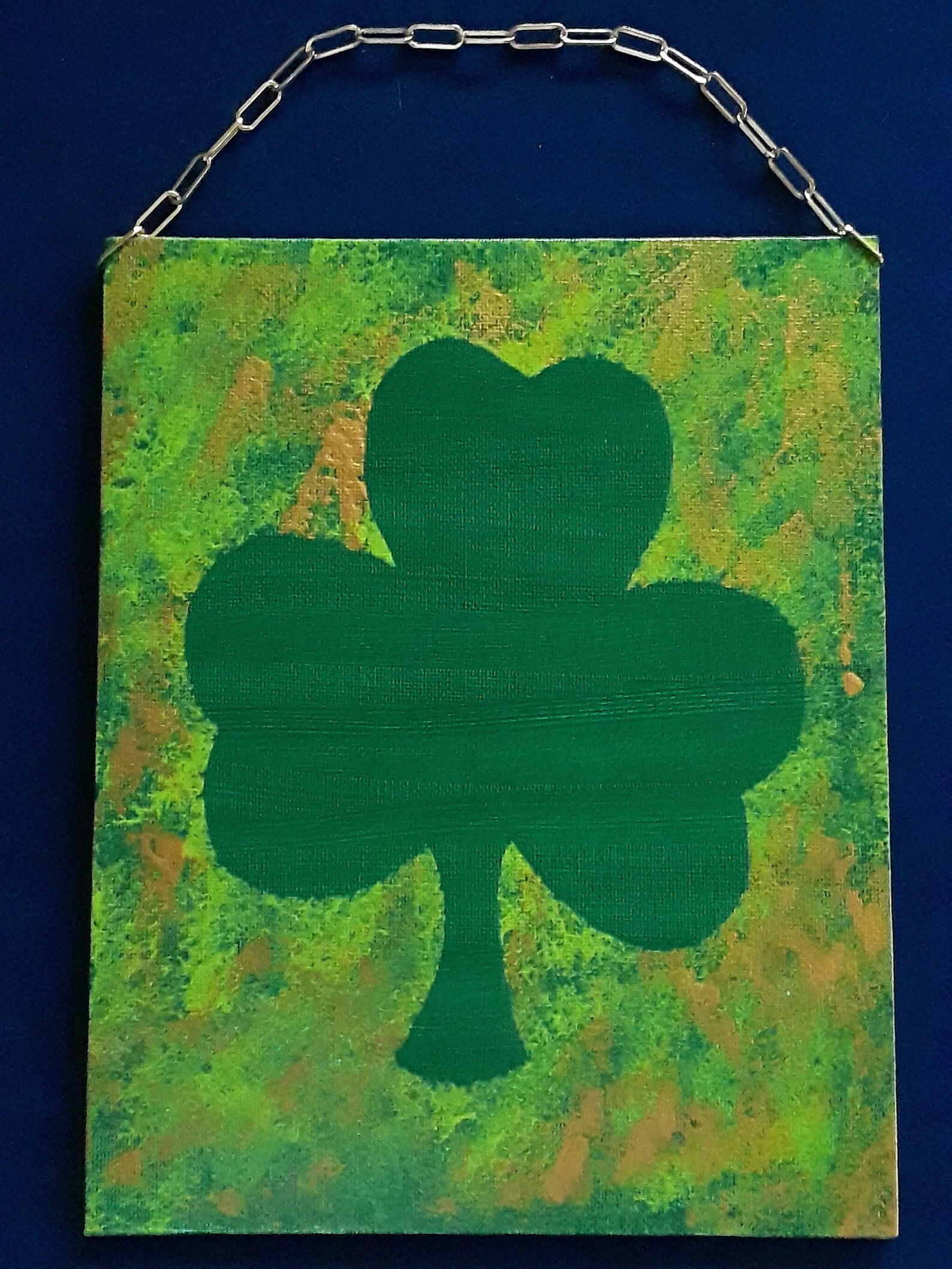 St. Patrick's Day Shamrock Outside Green/metallic Gold 8x10 Inch ...