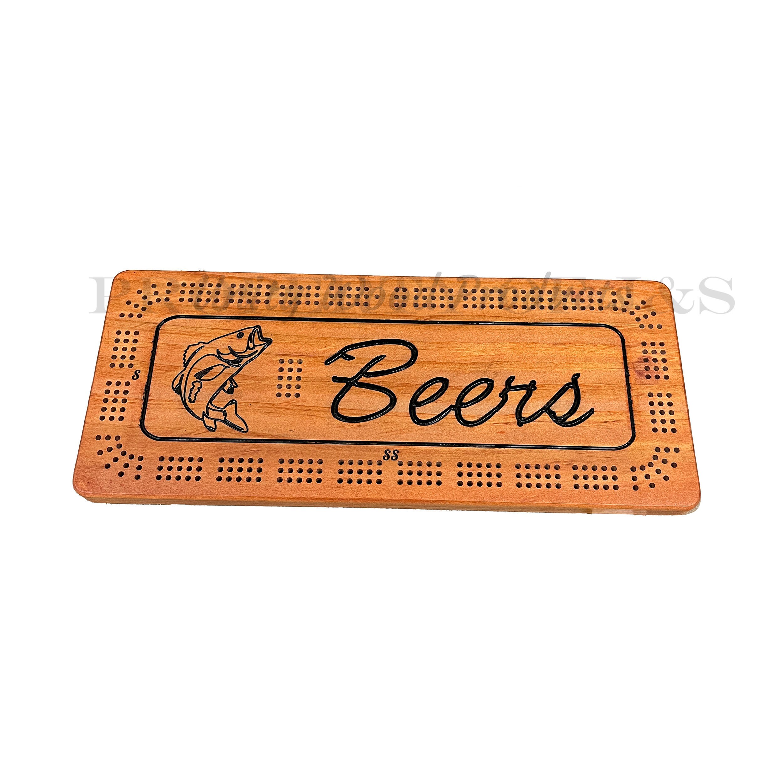 Customizable Cribbage Board W/ Fish - Etsy