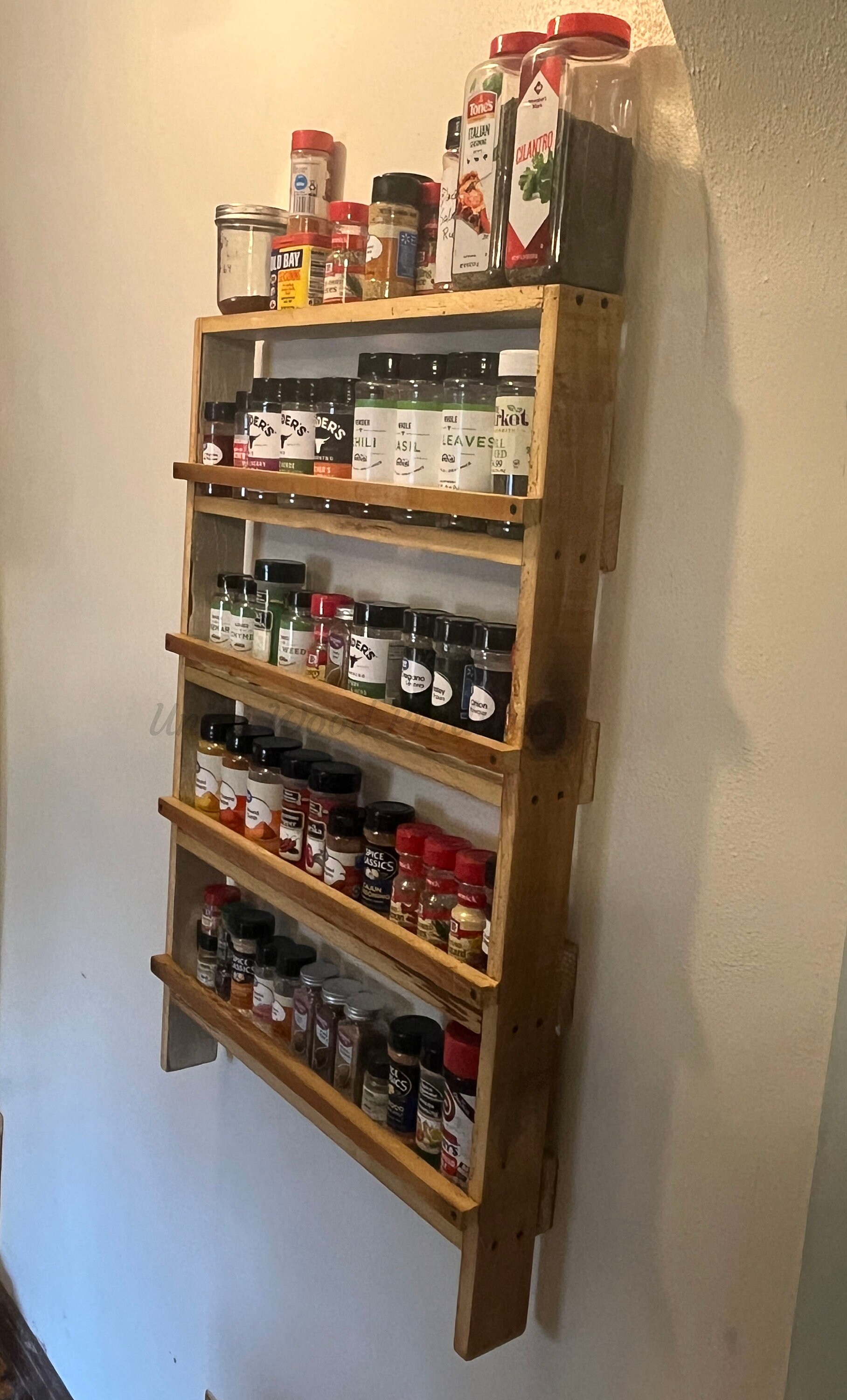 Rustic Farmhouse Style Spice Rack - Etsy