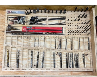 Wall Mounted Drill Bit Organizer 60 Slots Hex Bits Holder Storage for ...