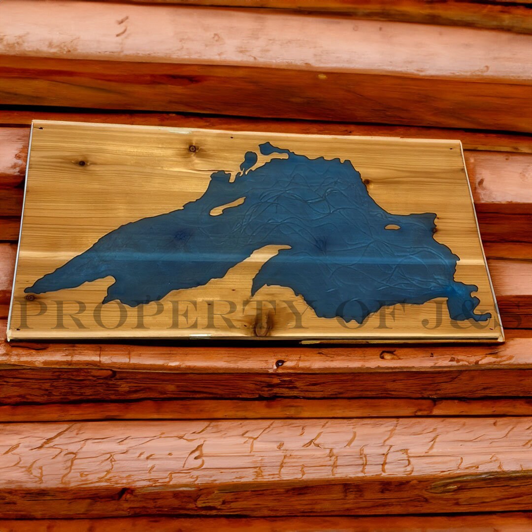 Lake Superior Sign - Cedar - Etsy