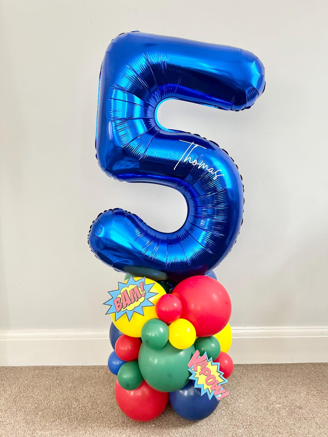 DIY Superhero Display, Any Age, Any Colour, Air Filled No Helium ...