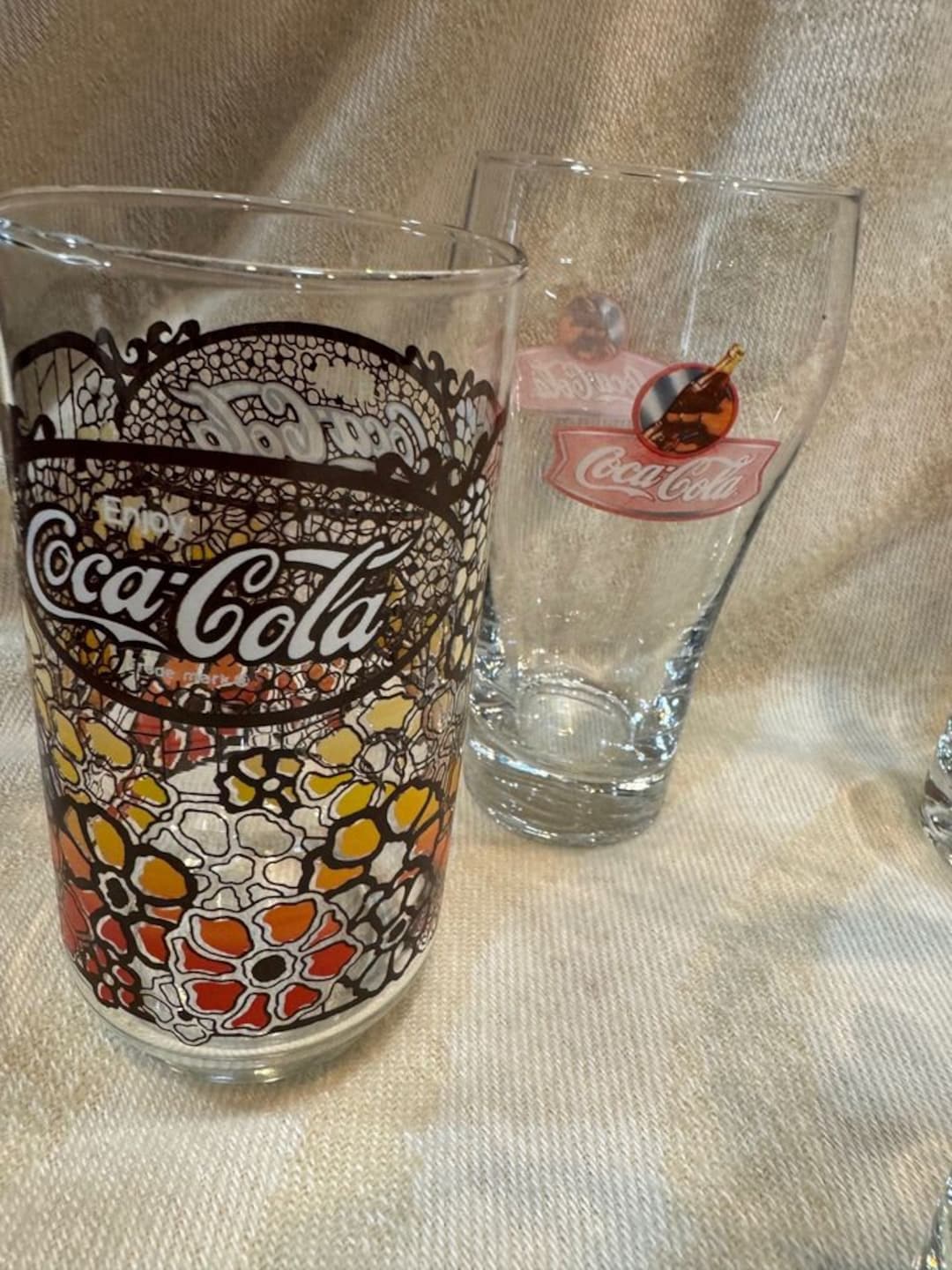 8 Different Vintage Coca-cola Collector Glasses Some a Rare Find. See ...