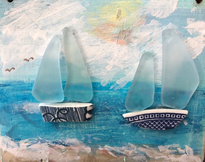 Sea Glass Sailboats - Etsy