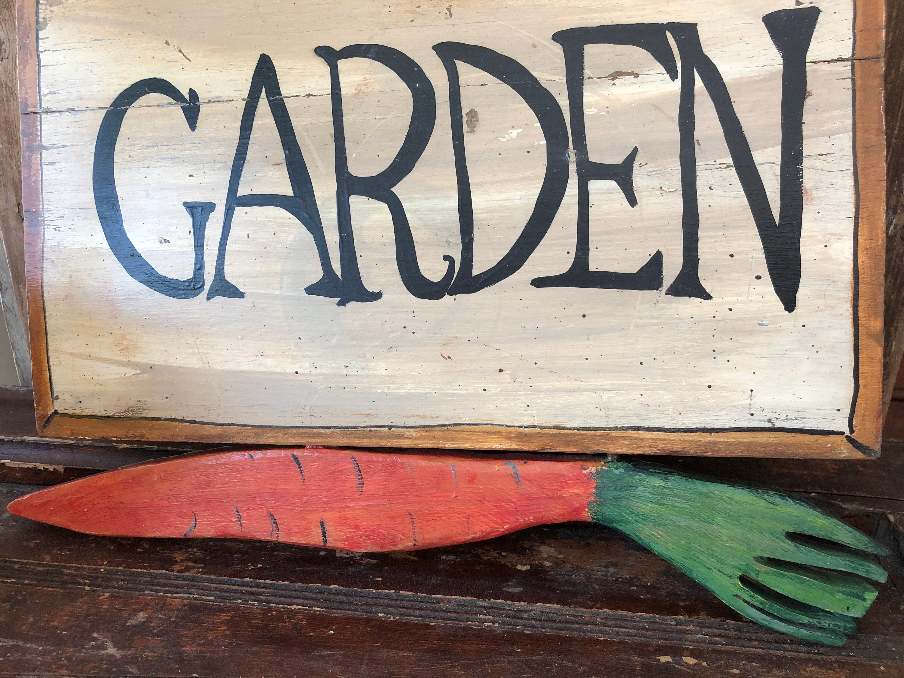 Vintage Folk Art Style garden Sign Hand Painted - Etsy Singapore
