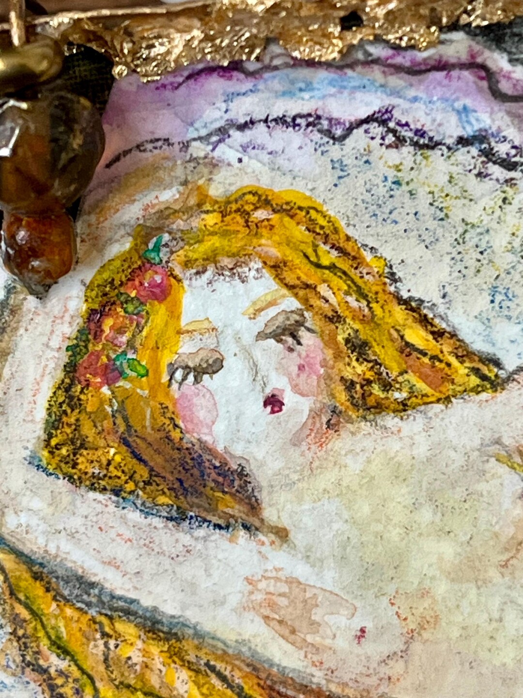 Aphrodite Watercolor Painting in a Vintage Advertising Tin - Goddess ...